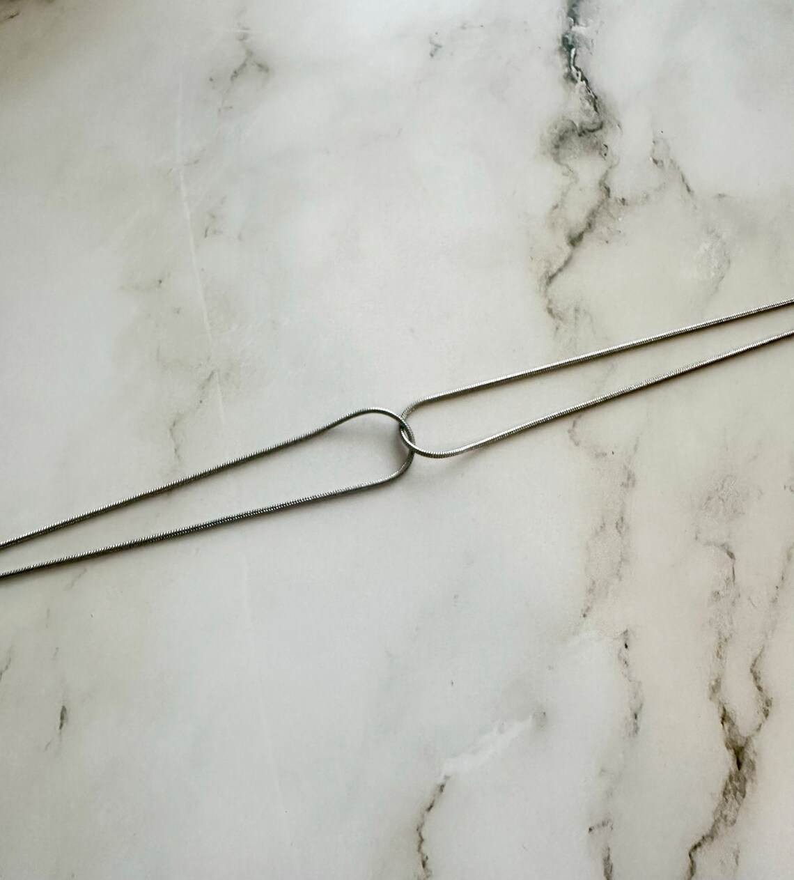 Double Bolo Box Chain, 18k Rhodium Filled, Bridal Necklace Lariat ...