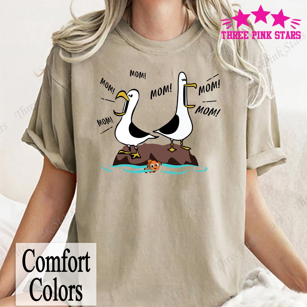 Mom Mom Mom Nemo Seagull Comfort Colors Shirt, Finding Nemo T-shirt ...