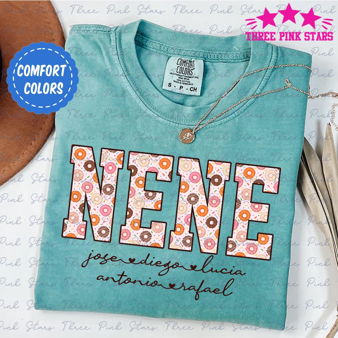Personalized Donut Nene Comfort Colors Shirt, Nene Shirt With Grandkids ...