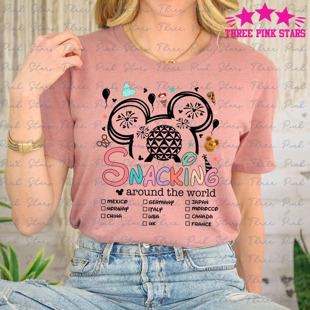 Epcot Snacking Shirt, Snacking Around the World Shirt, Epcot Food and ...