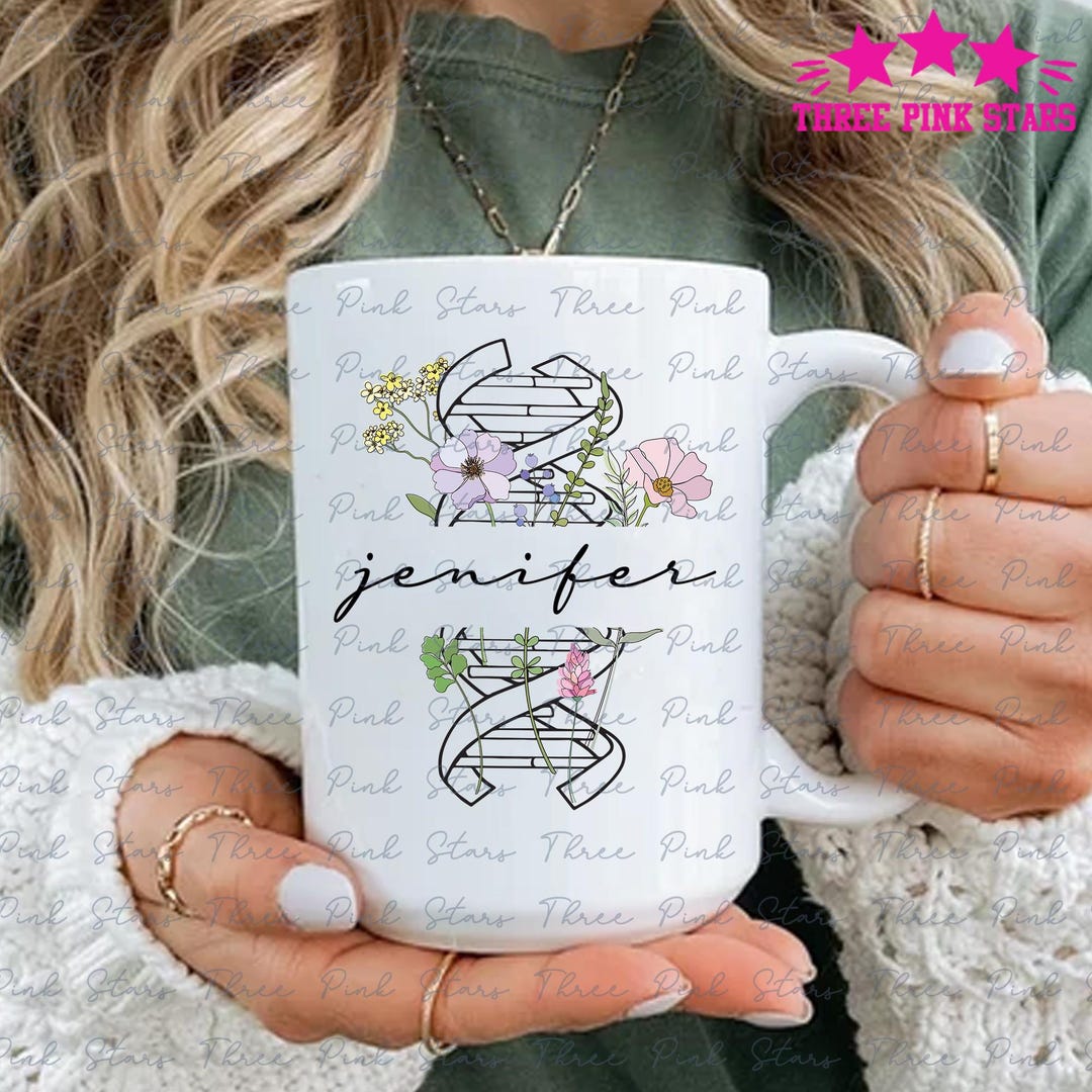 Personalized DNA Mug, Custom Biochemistry Gifts, Molecular Biology ...