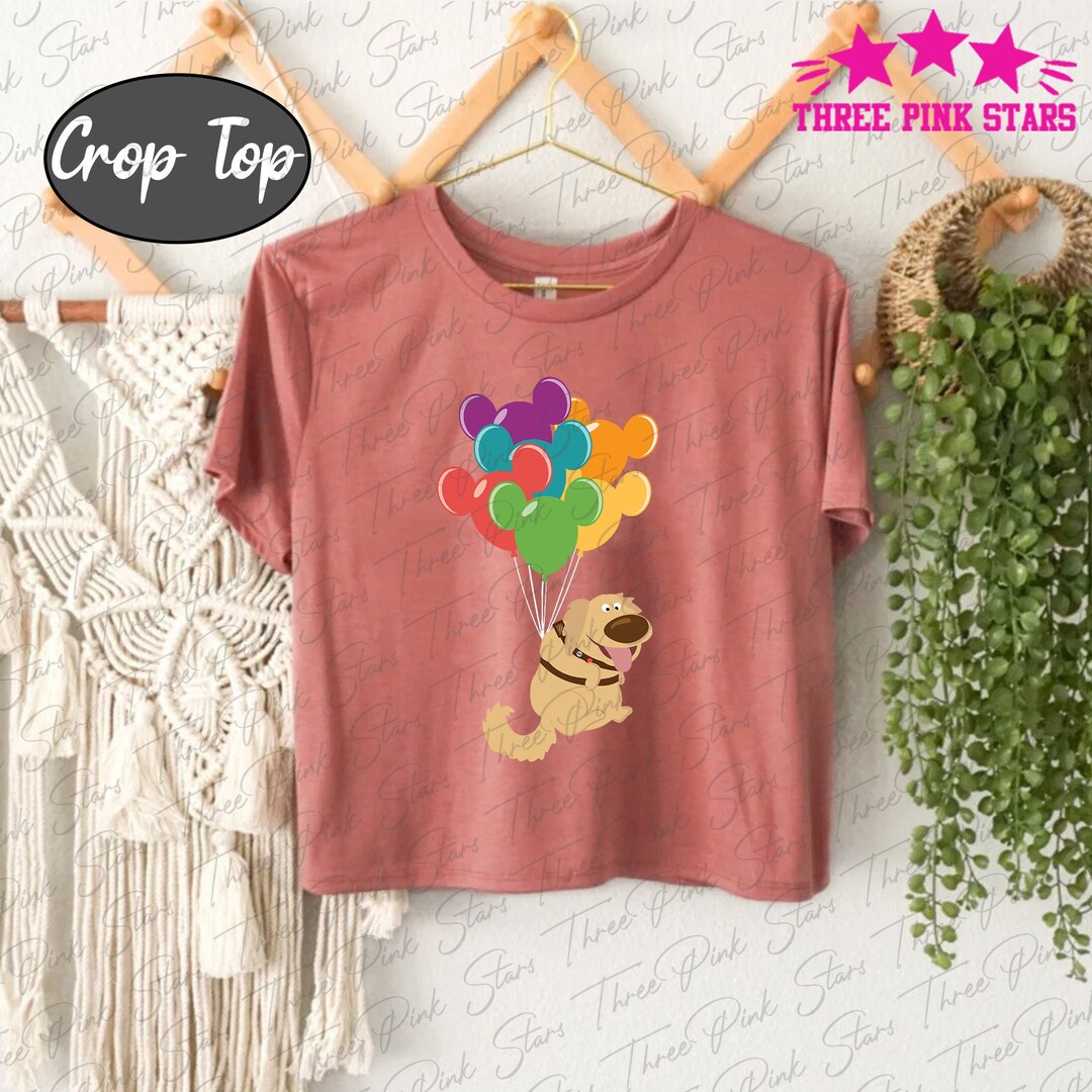 Dug Balloon Crop Top, up Crop Top, Dug the Dog Crop Tee E4085 - Etsy