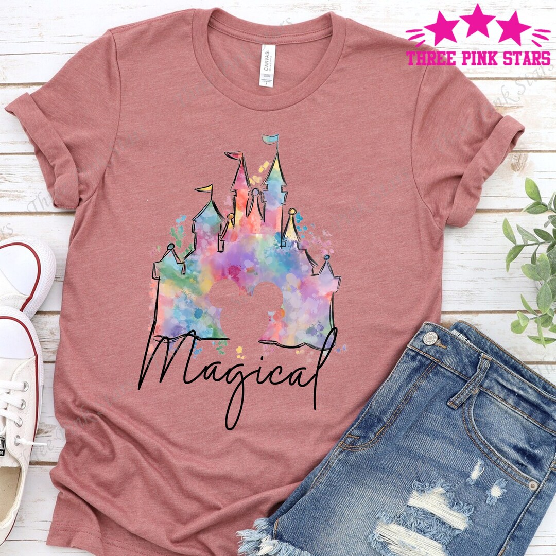 Watercolor Cinderella Castle T-shirt, Magical Castle Shirt, Princess ...
