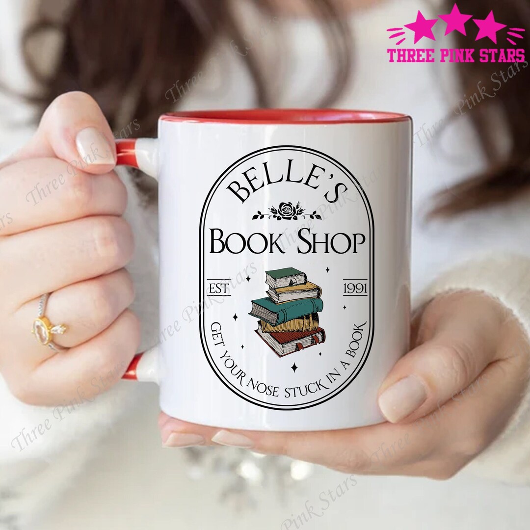 Belle Princess Mug, Beauty and the Beast Mug, Belle's Book Shop Mug ...