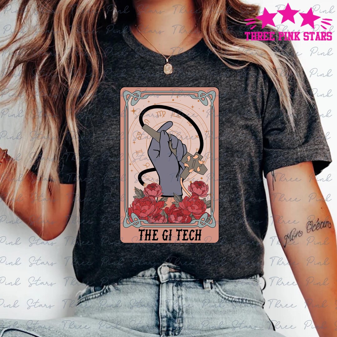 The GI Tech Tarot Card Shirt, Endoscopy Technician Shirt, Gi Tech Gift ...