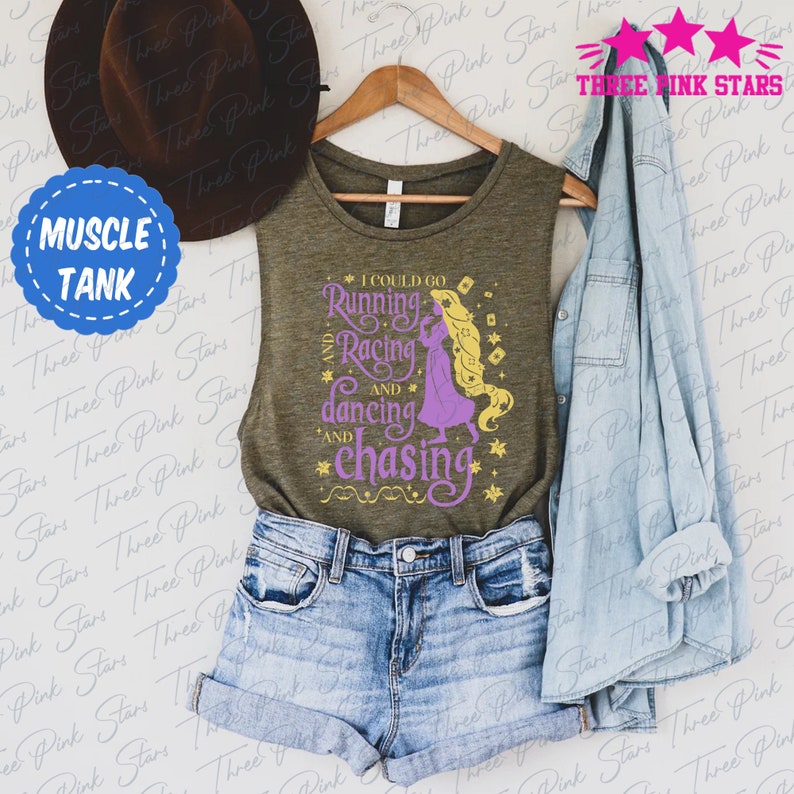 Tangled Run Muscle Tank, Rapunzel Running Tank Top E4966 - Etsy