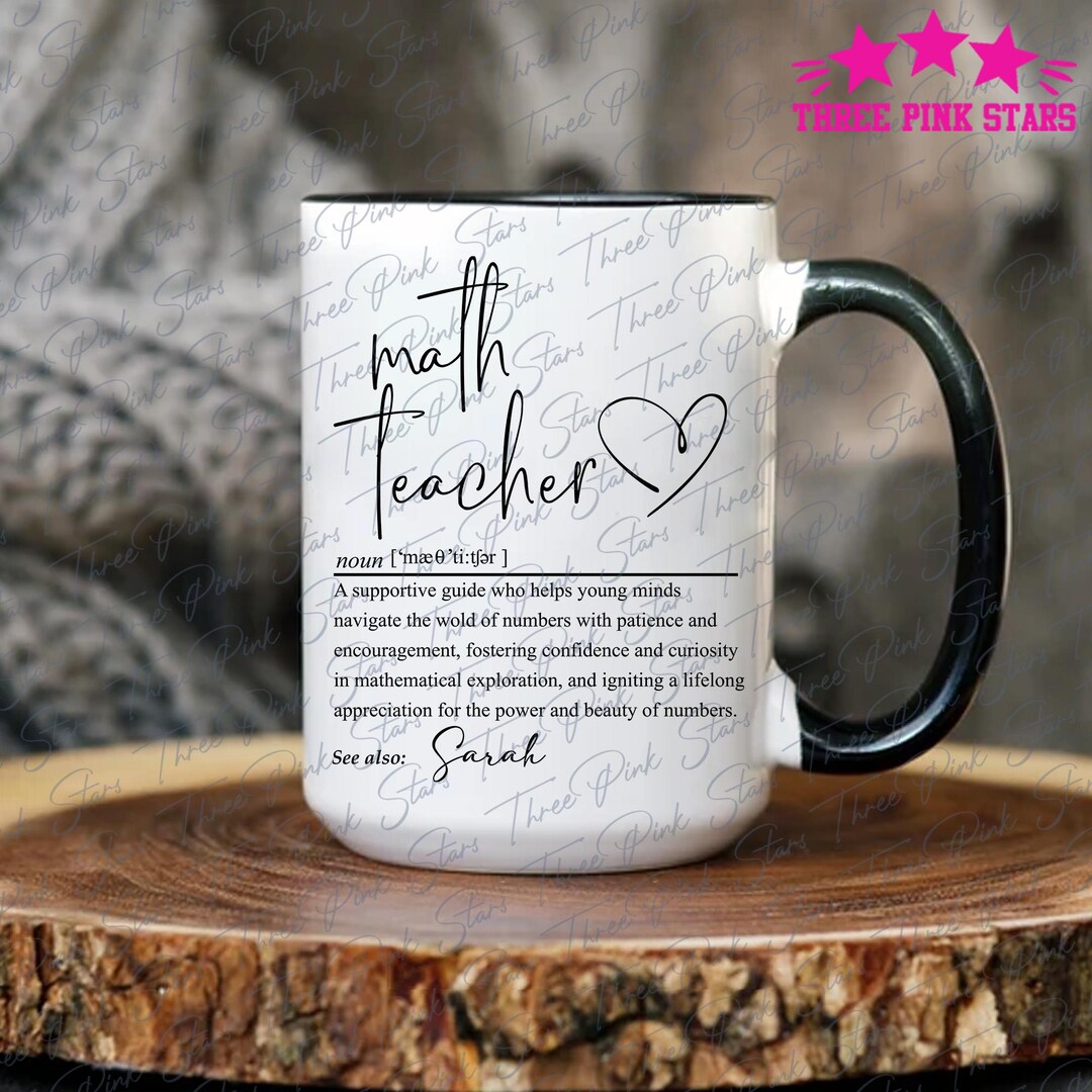 Personalized Math Teacher Mug, Teacher Appreciation Gift E5508 - Etsy