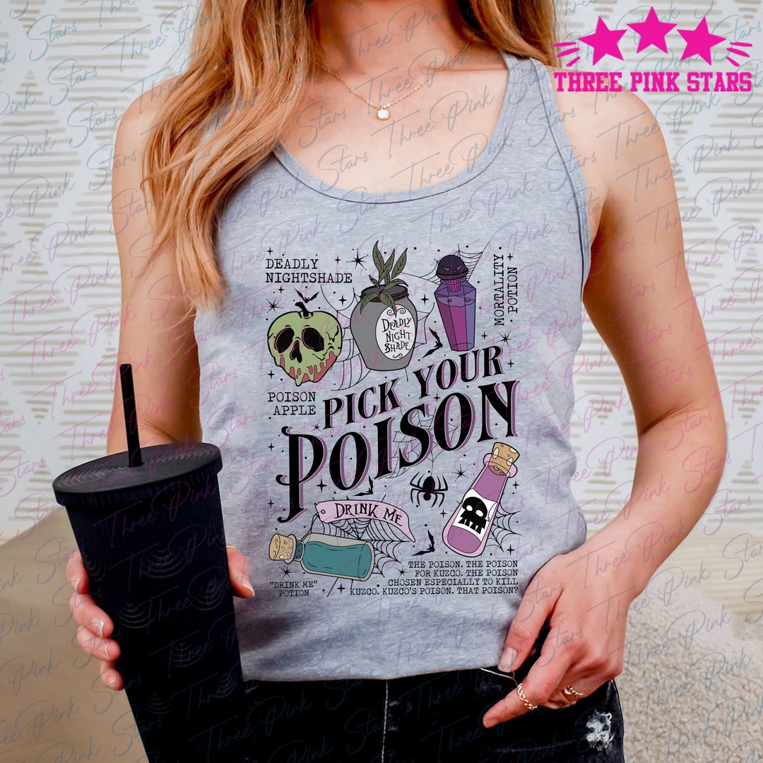 Retro Pick Your Poison Tank Top, Villains Halloween Tank Top E5467 - Etsy