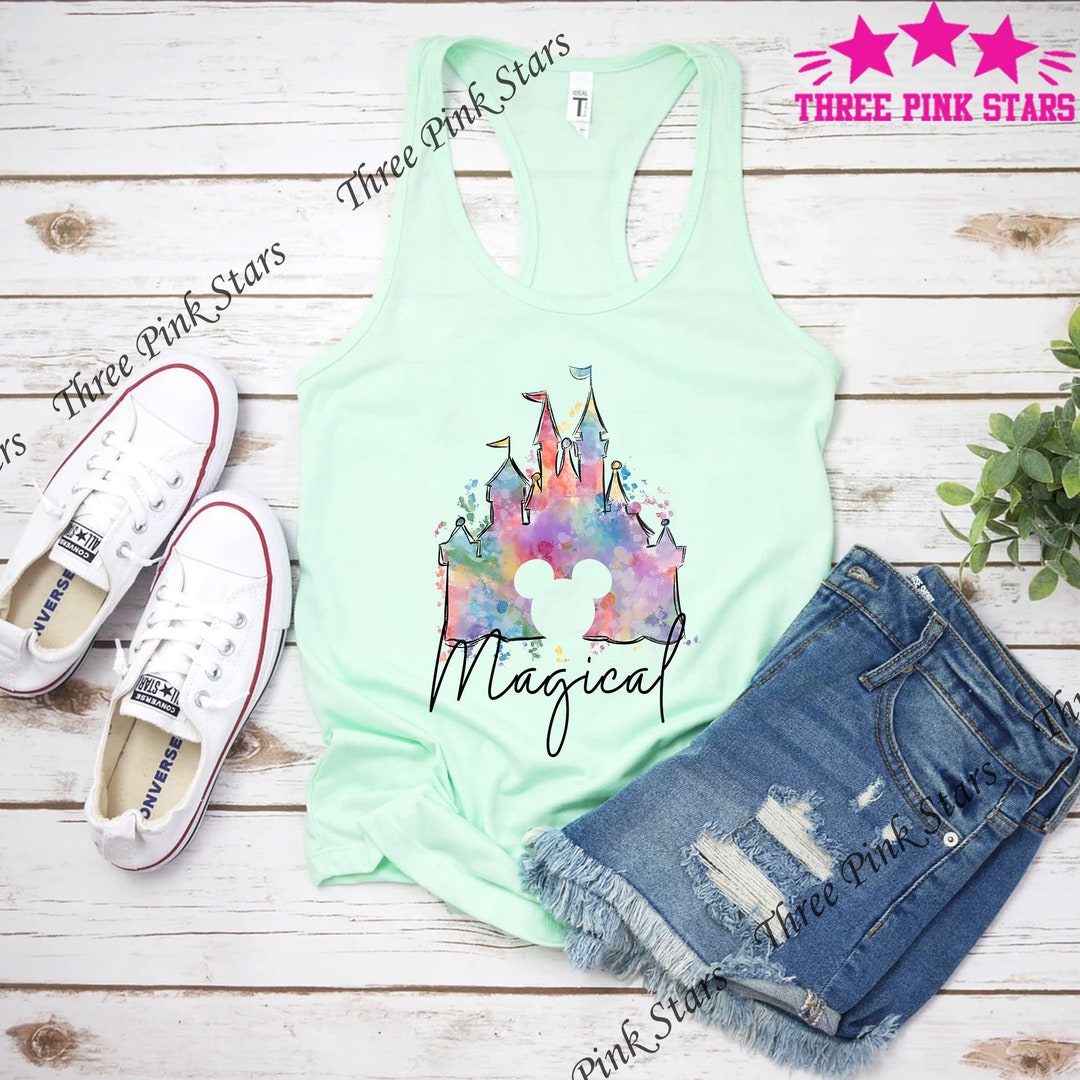 Watercolor Cinderella Castle Tank Top, Magical Castle Shirt, Princess ...
