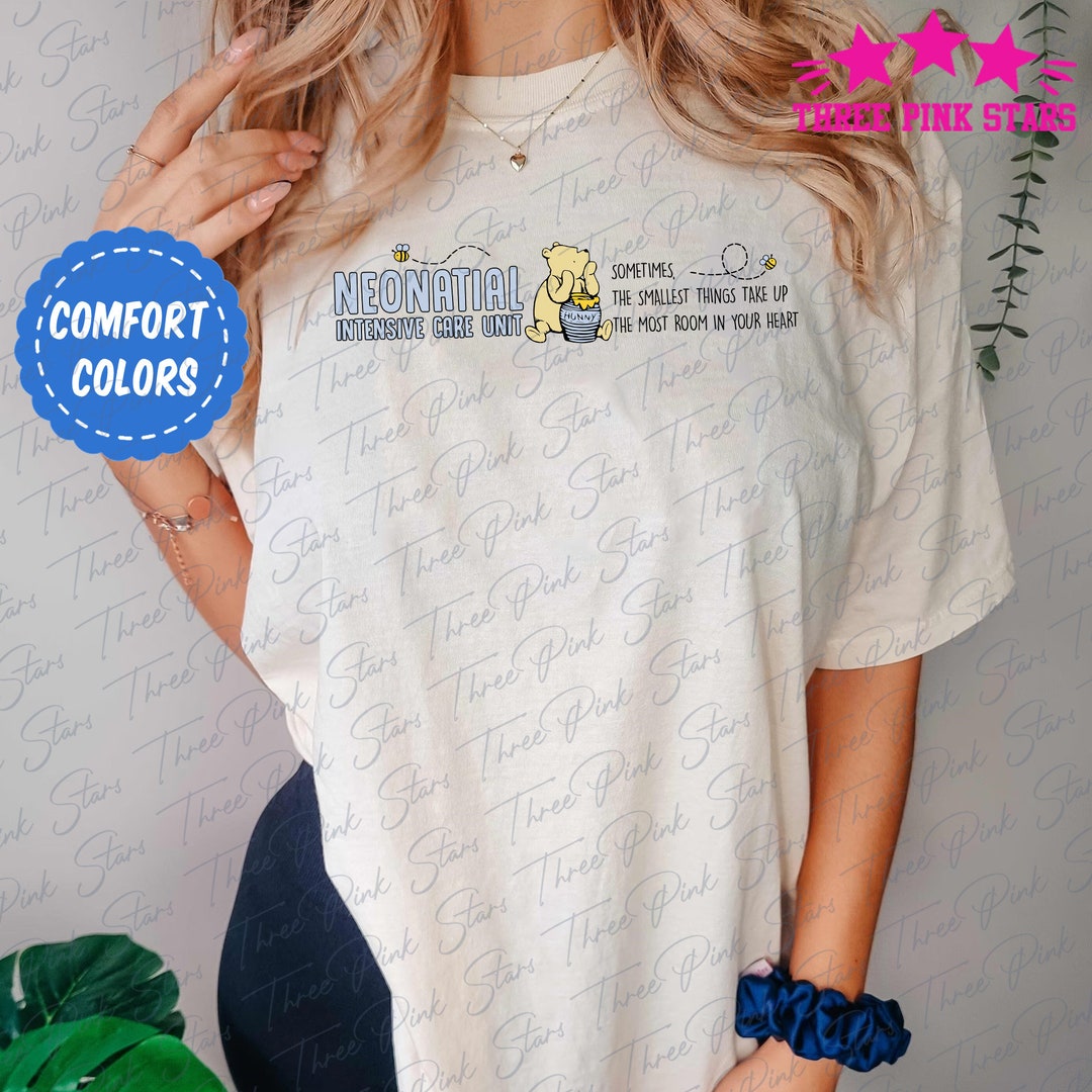 Winnie the Pooh NICU Nurse Comfort Colors Shirt, Neonatal Intensive ...