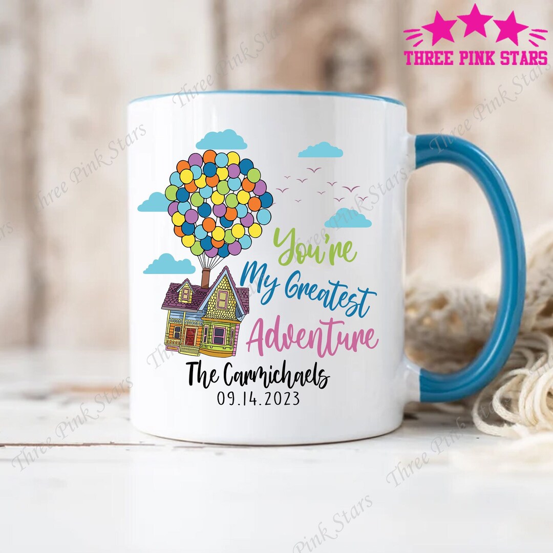 Personalized up the Movie Mug, Balloons Castle, Cute up Balloon House ...