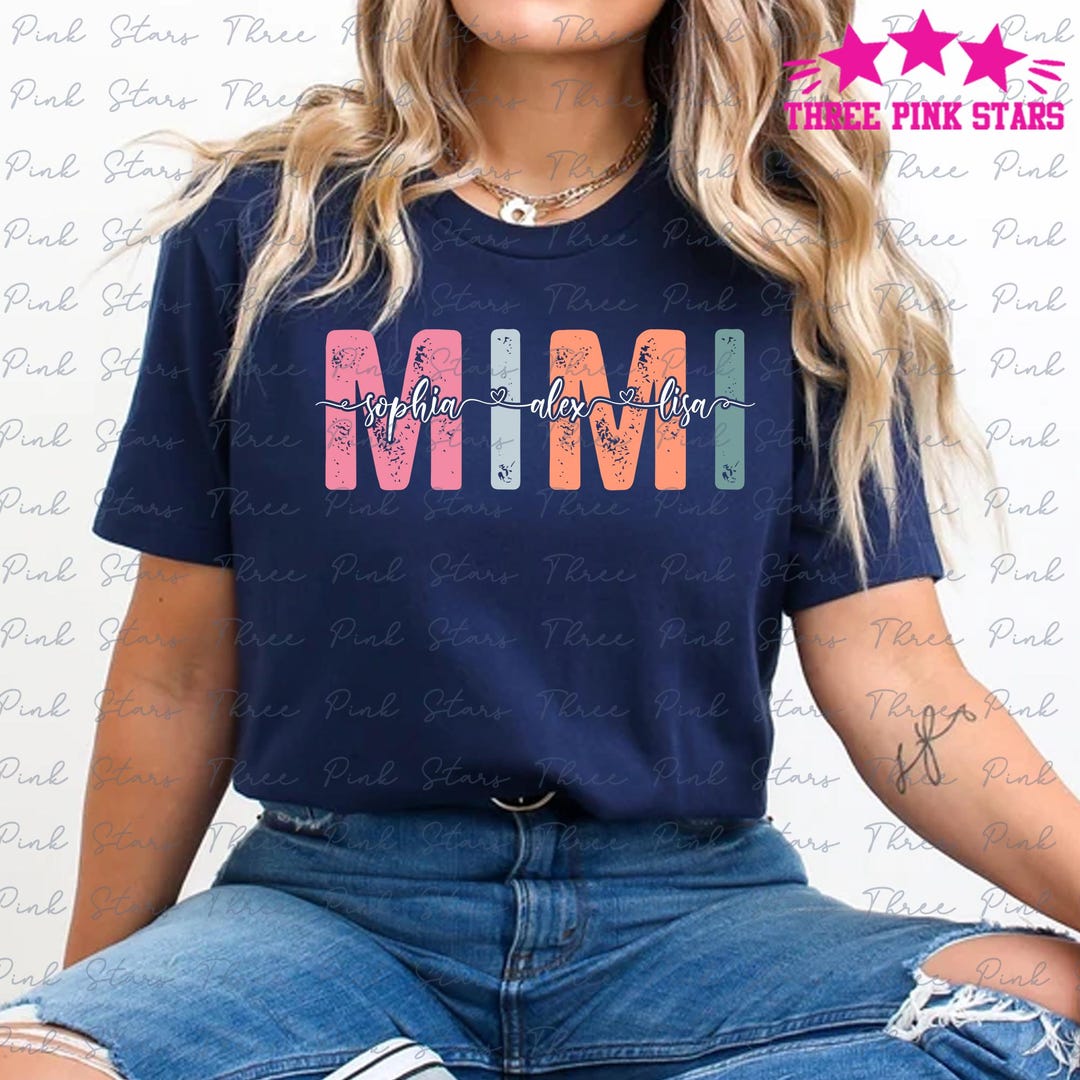 Custom MIMI Shirt, Mimi Shirt With Names, Personalized Mimi T-shirt ...