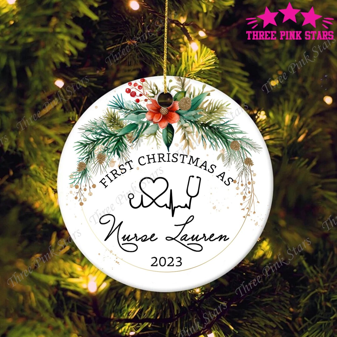 Personalized Nurse Ornament, First Year Nurse Ornament, New Nurse ...