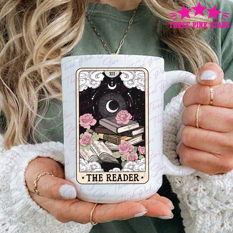 The Reader Tarot Card Mug, Bookish Mug, Book Lover Gift, Bookworm Cup ...