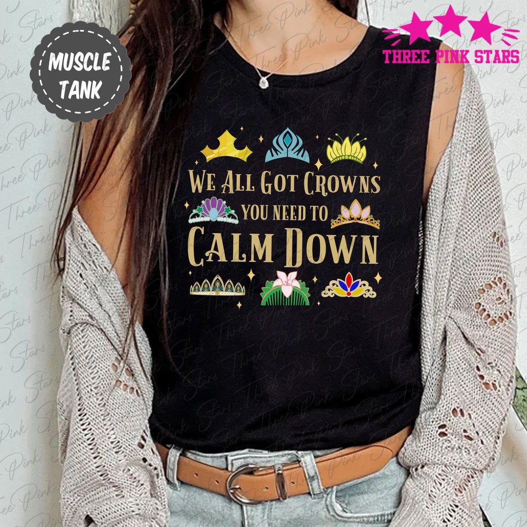 Princess Crowns Muscle Tank, Princess Tiaras Tank Top, Princess Gift ...