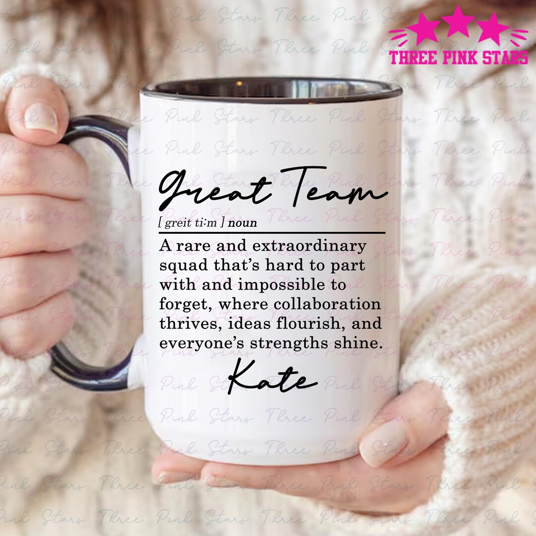Personalized Team Coffee Mug, Great Team Definition Mug, Dream Team Cup ...