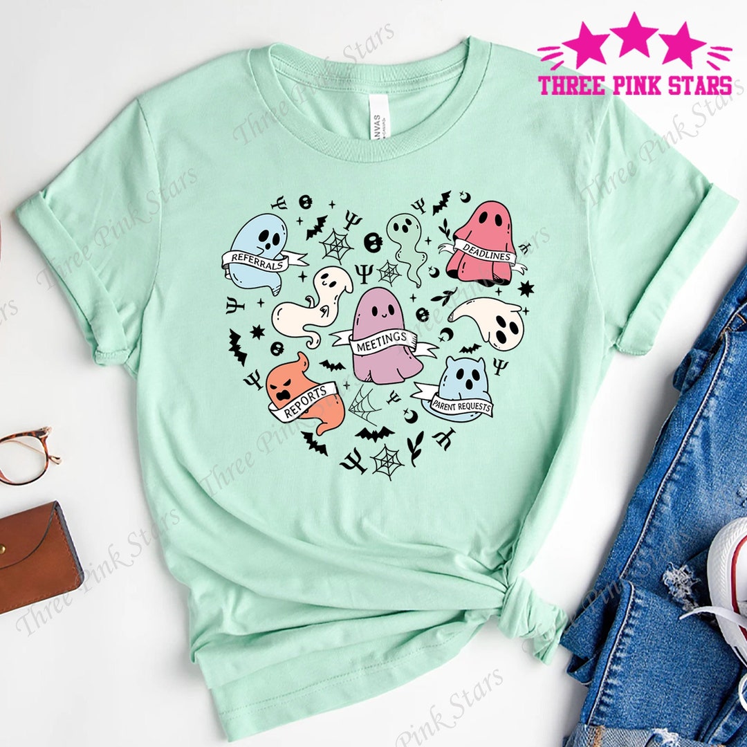 School Psychologist Halloween Shirt School Psych Ghosts - Etsy