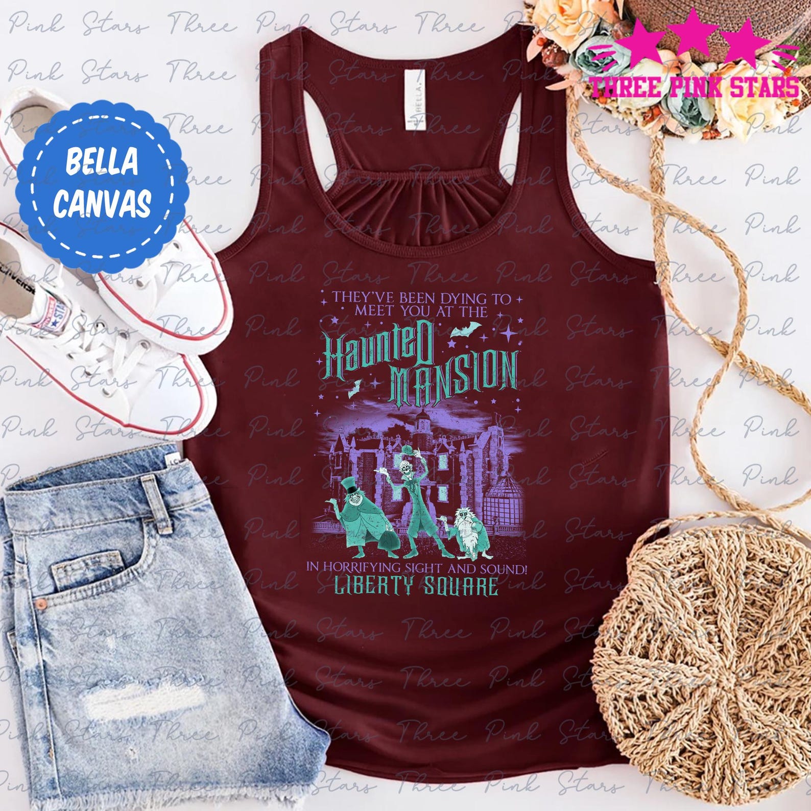 Vintage Haunted Mansion Liberty Square Tank Top, Hitchhiking Ghosts ...
