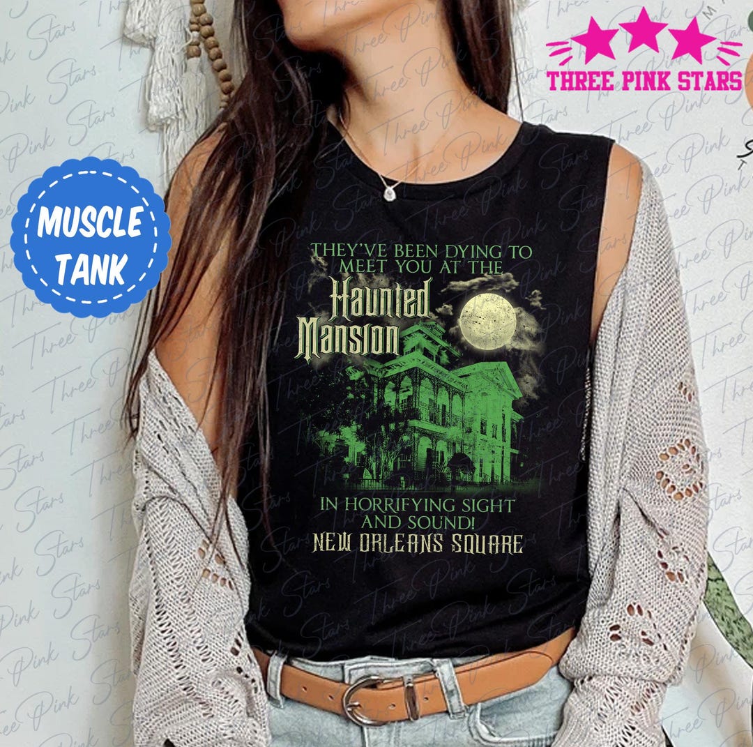 Vintage Haunted Mansion New Orleans Square Muscle Tank, Haunted Mansion ...