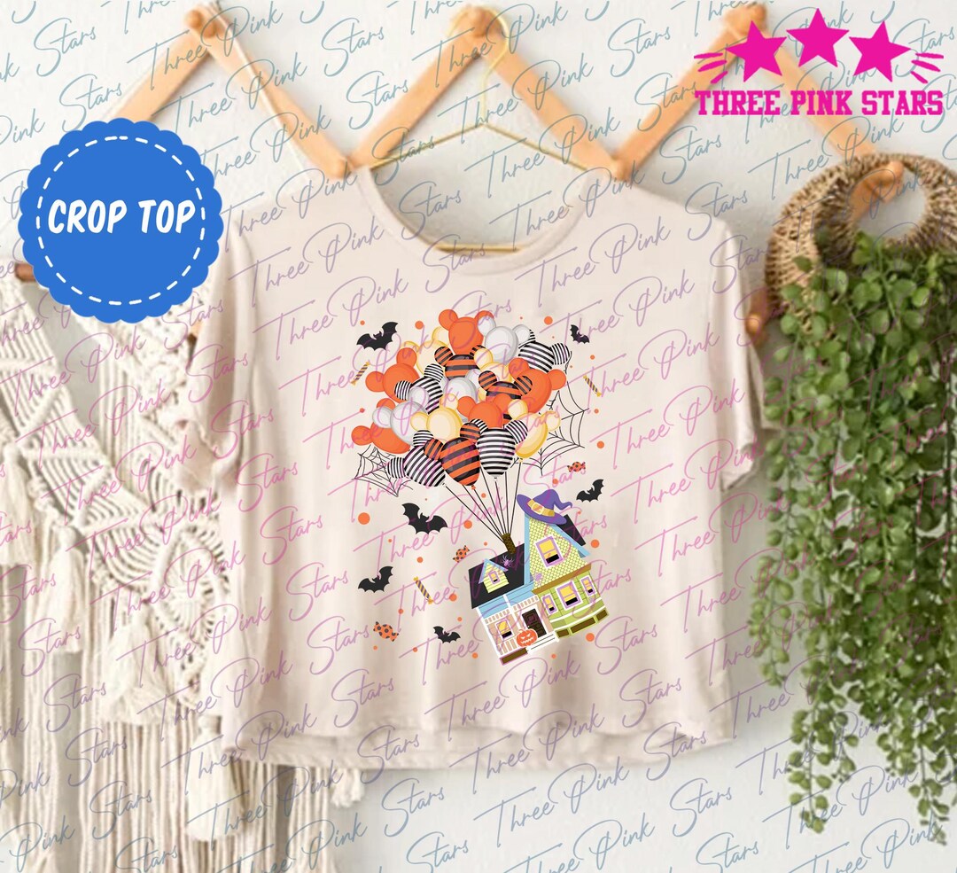 Up Halloween Crop Top, up Balloons House Halloween Crop Tee E4623 - Etsy