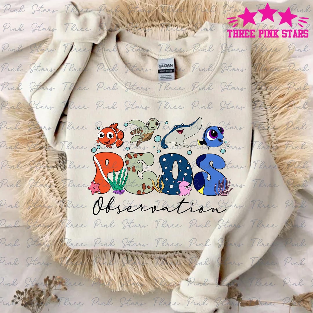Peds Observation Finding Nemo Sweatshirt, OBS Nurse Gift E5747 - Etsy