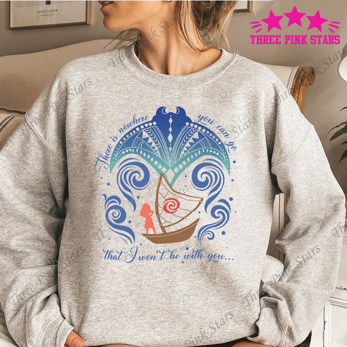 Moana & Grandma Tala Sweatshirt, Moana Manta Ray Tribal Sweatshirt ...
