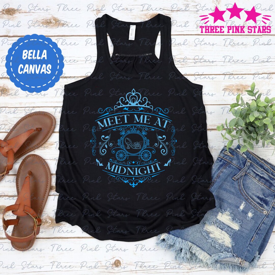 Cinderella Tank Top, Meet Me at Midnight Tank Top, Cinderella Princess Tank Top E5167 - Etsy