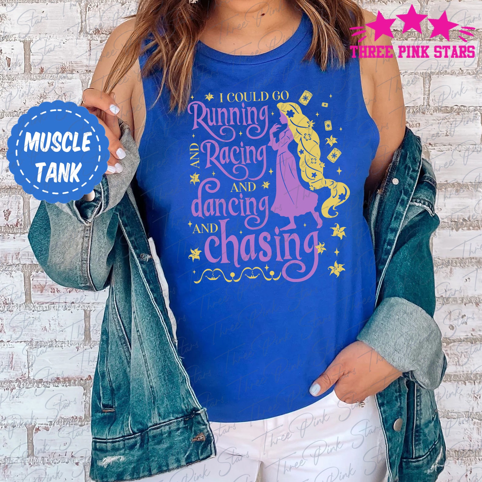 Tangled Run Muscle Tank, Rapunzel Running Tank Top E4966 - Etsy