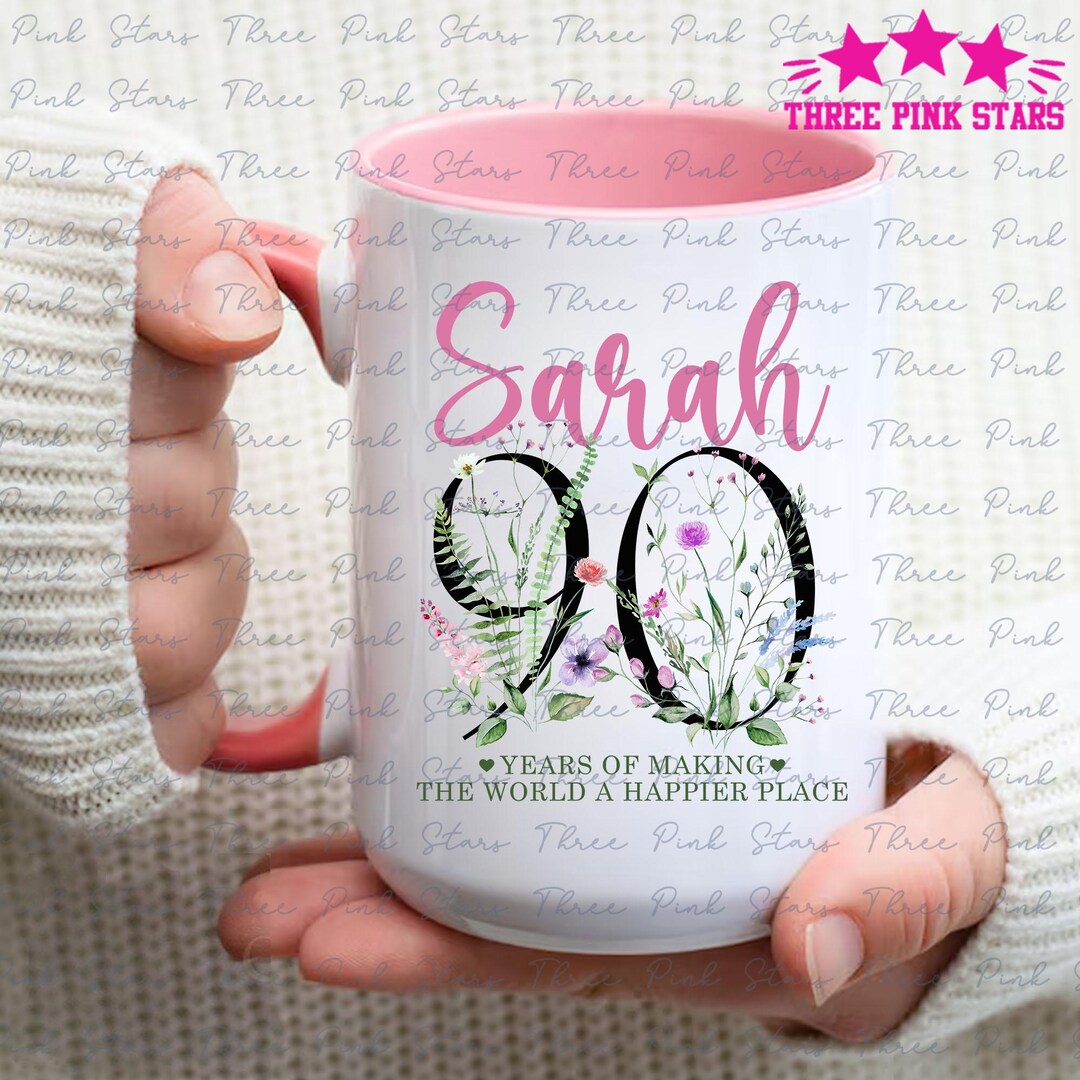 Custom 90th Birthday Mug, 90 Years Old 1945 Mug, Gift for Great Grandma ...