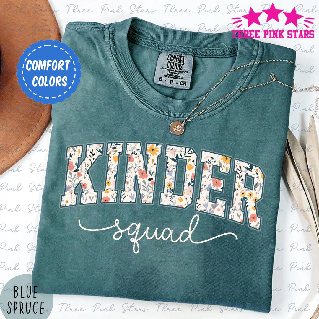 Kindergarten Comfort Colors Shirt, Kinder Squad Shirt, Kindergarten ...