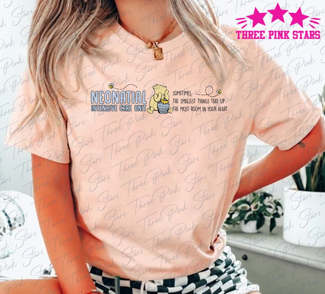 Winnie the Pooh NICU Nurse Shirt, Neonatal Intensive Care Unit Nurse ...