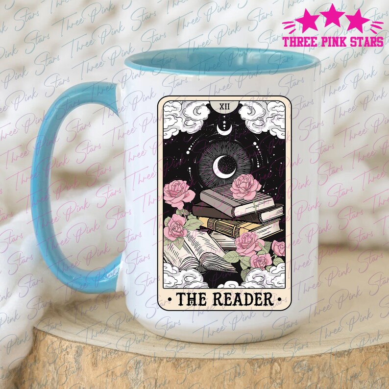 The Reader Tarot Card Mug, Bookish Mug, Book Lover Gift, Bookworm Cup ...