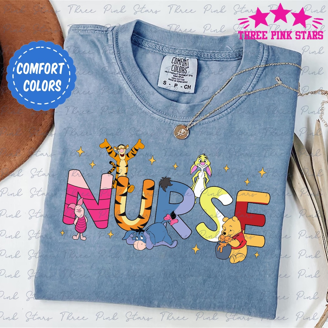 Nurse Winnie the Pooh Comfort Color Shirt, Student Nurse Gift E6216 - Etsy