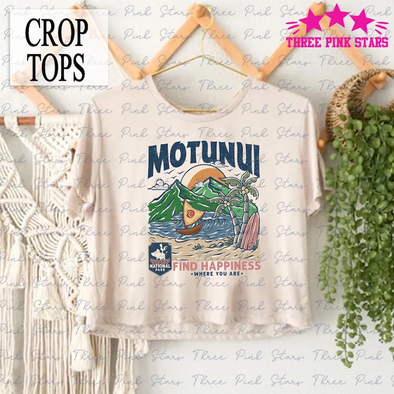 Motunui National Park Crop Top, Moana Crop Tee E6600 - Etsy