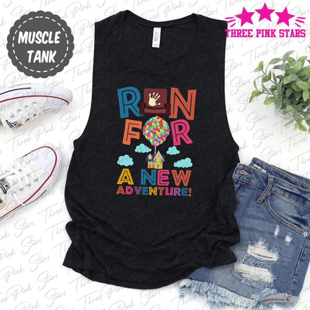 Pixar up Running Muscle Tank, Balloons Race Tank Top E5029 - Etsy