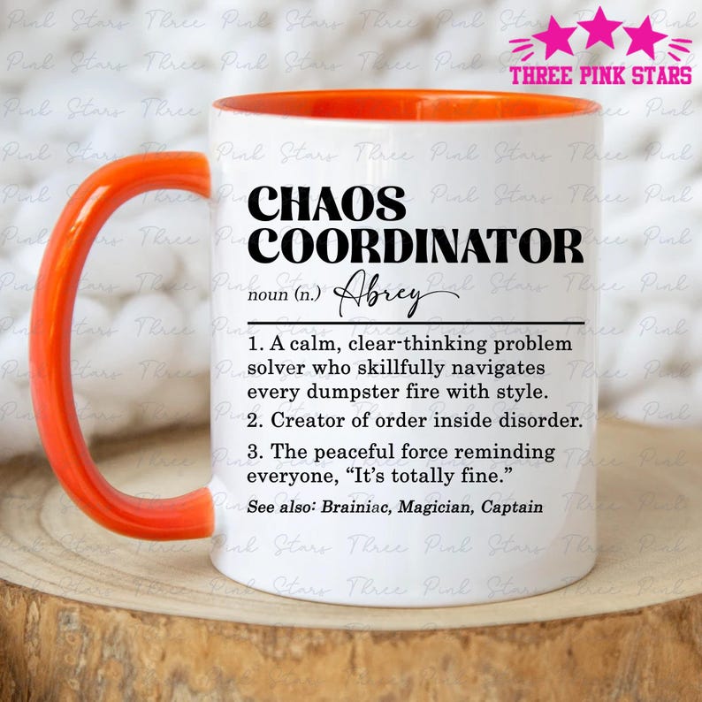 Personalized Chaos Coordinator Mug, Boss Gifts, Office Manager ...