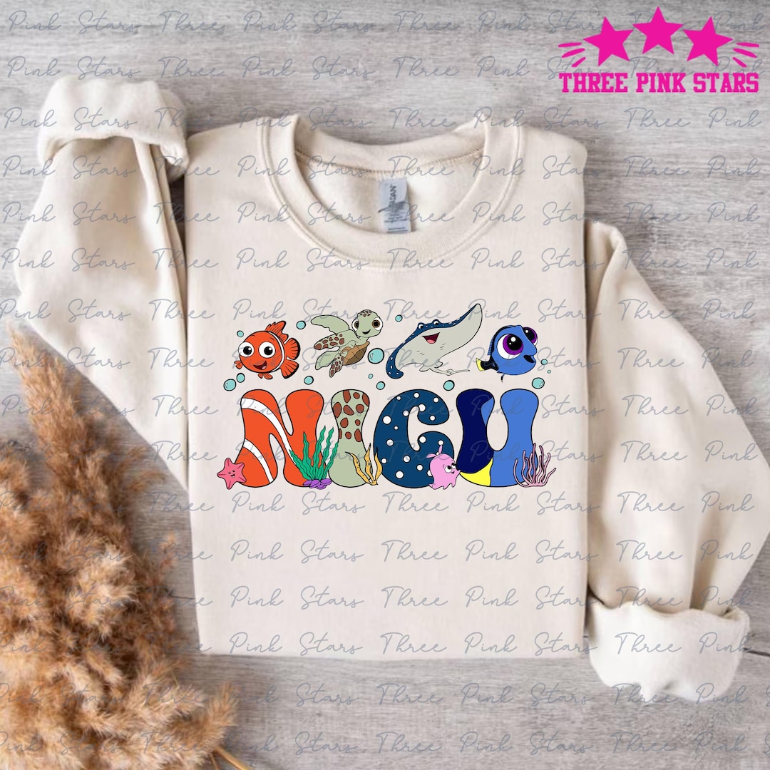 Nicu Finding Nemo Sweatshirt, Nicu Nurse Sweatshirt E6089 - Etsy