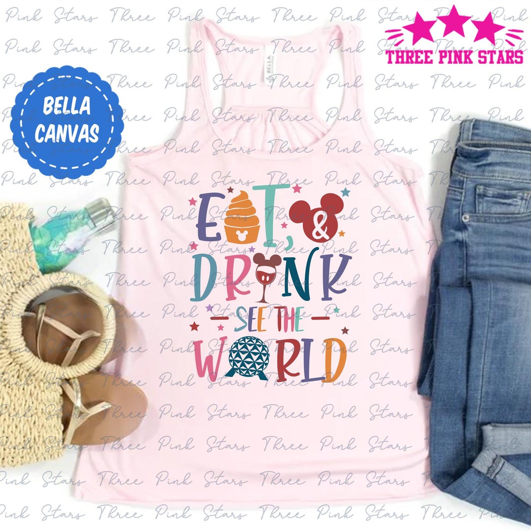Epcot Drinking Tank Top, Epcot Food and Wine Tank Top E4814 - Etsy