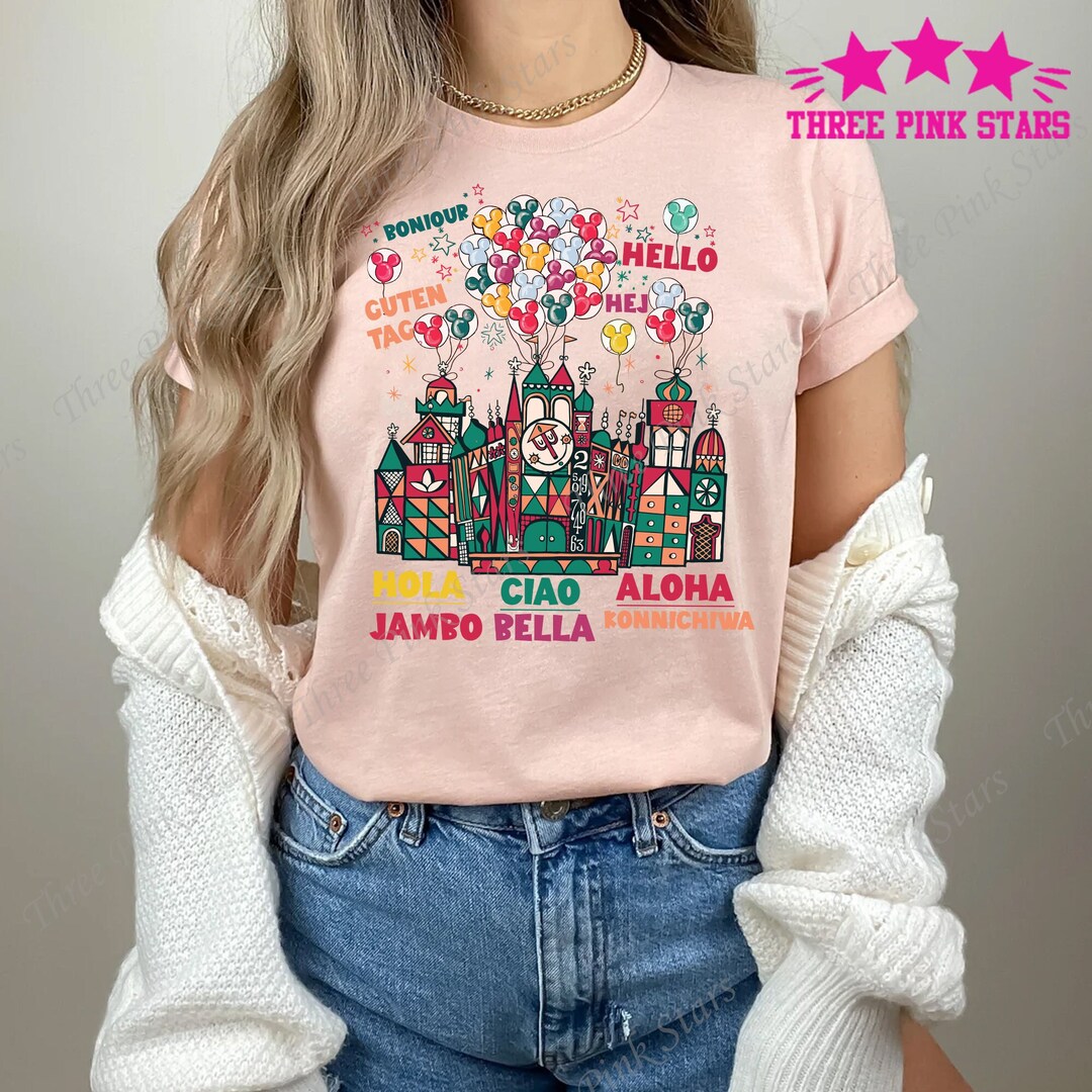 Small World Hello T-shirt Small World Many Languages - Etsy
