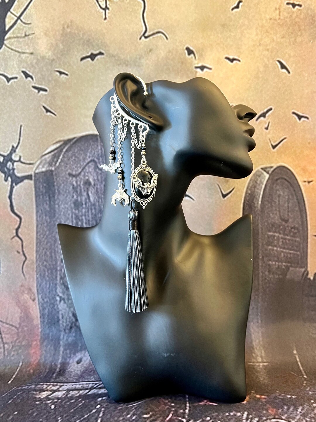 Victorian Bat Wing Ear Cuff: Whimsigoth Vampire Jewelry, No Piercing ...