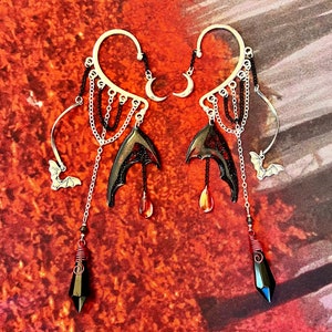 Vampire Bat Wing Ear Cuff: Gothic Halloween Cosplay, No Piercing ...
