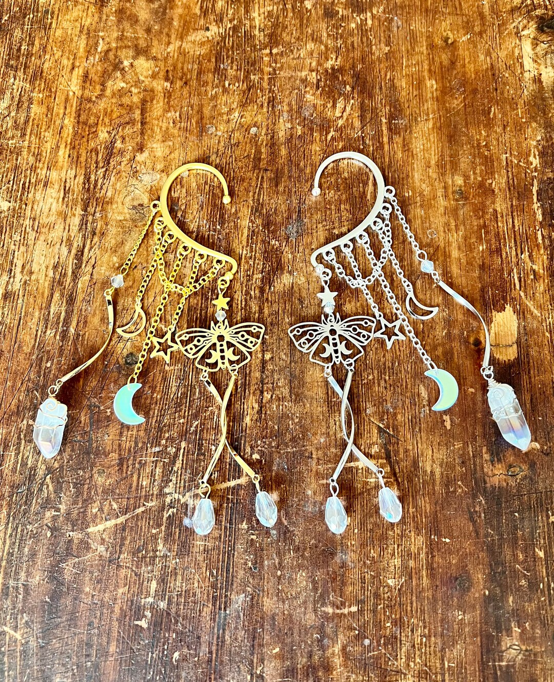 Moon Dancer Ear Cuff With Quartz Crystal, No Piercing Earring, Fantasy ...