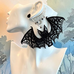 Black Lace Bat Wing Ear Cuff: Gothic Vampire Jewelry - Etsy