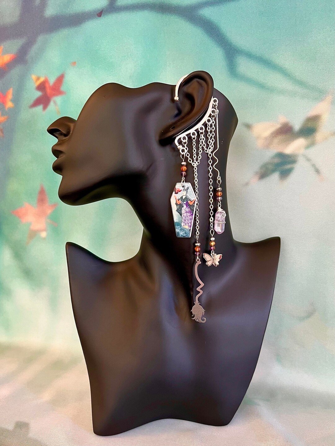 Limited Edition Victorian Witch Ear Cuff With Purple Quartz Crystal ...
