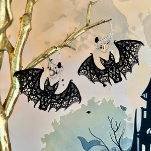 Black Lace Bat Wing Ear Cuff: Gothic Vampire Jewelry - Etsy