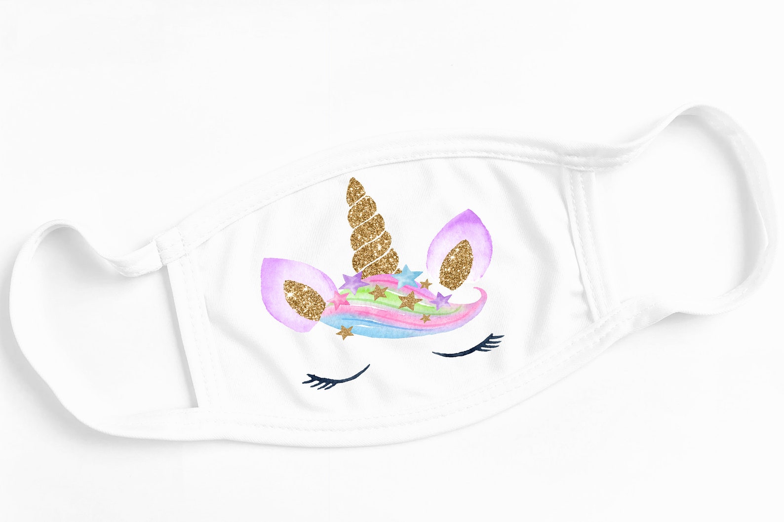 Unicorn Face Mask / Child Face Mask / Adult Face Mask / Face - Etsy