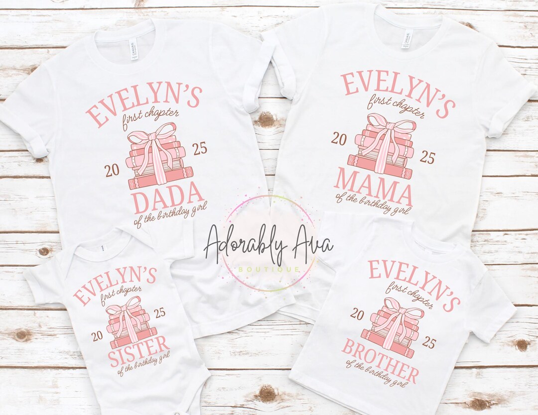 Book First Birthday Shirt / First Chapter Birthday Shirt / Book Worm ...