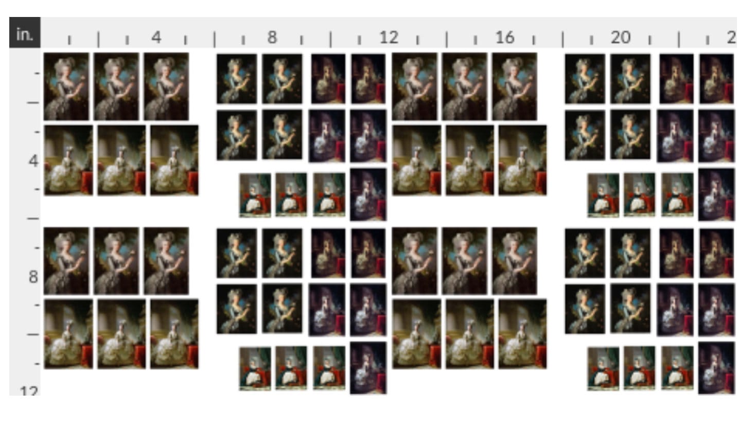 1:12 Marie Antoinette Miniature Wallpaper . Peel and Stick - Etsy