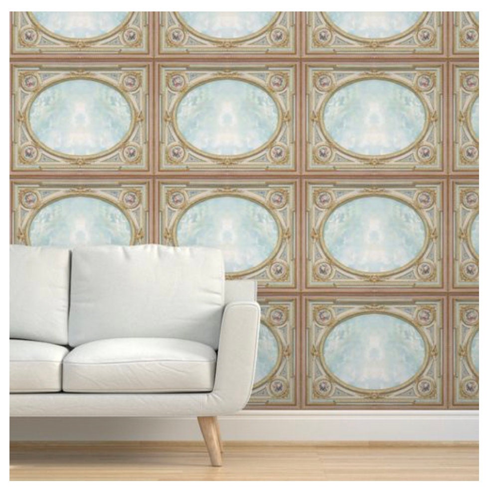 Playscale 1/6 Miniature Ceiling Panel Wallpaper. Peel and Stick Woven ...