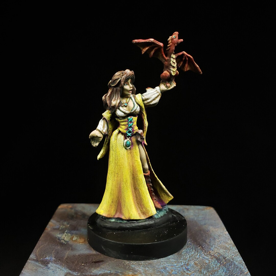 Female Wizard Reaper Miniatures Plastic, Hand Painted 25mm D&D, RPG ...
